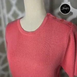 villager | Sweaters | Villager A Liz Claiborne Company Coral Ribbed ...